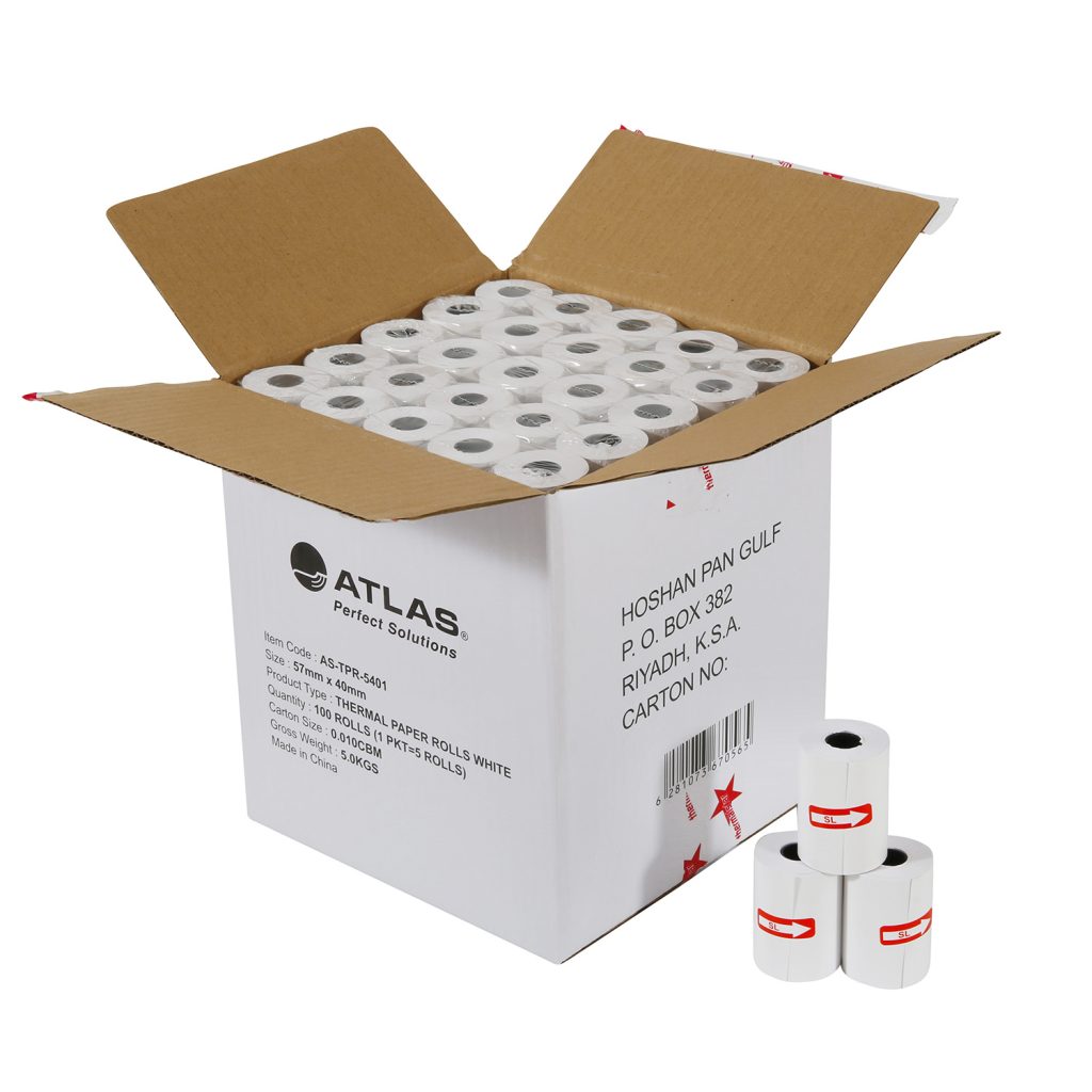 Atlas Thermal Roll 57-40mm 100Roll/Carton - Smart Plus General Trading LLC